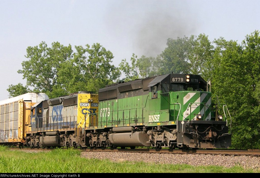 BNSF 6779 and CSX 807: